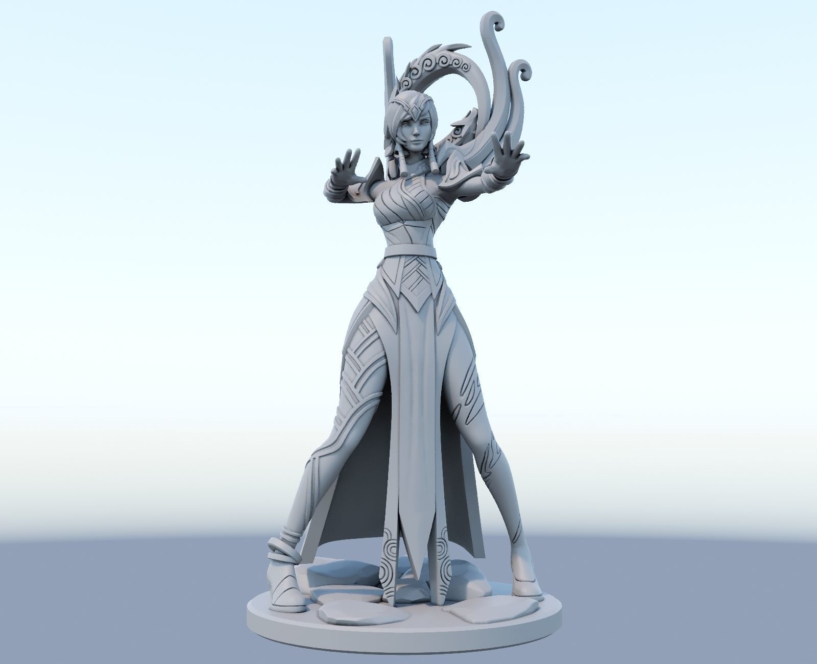 karma 3D Print Model from League of Legends 3D model 3D printable ...