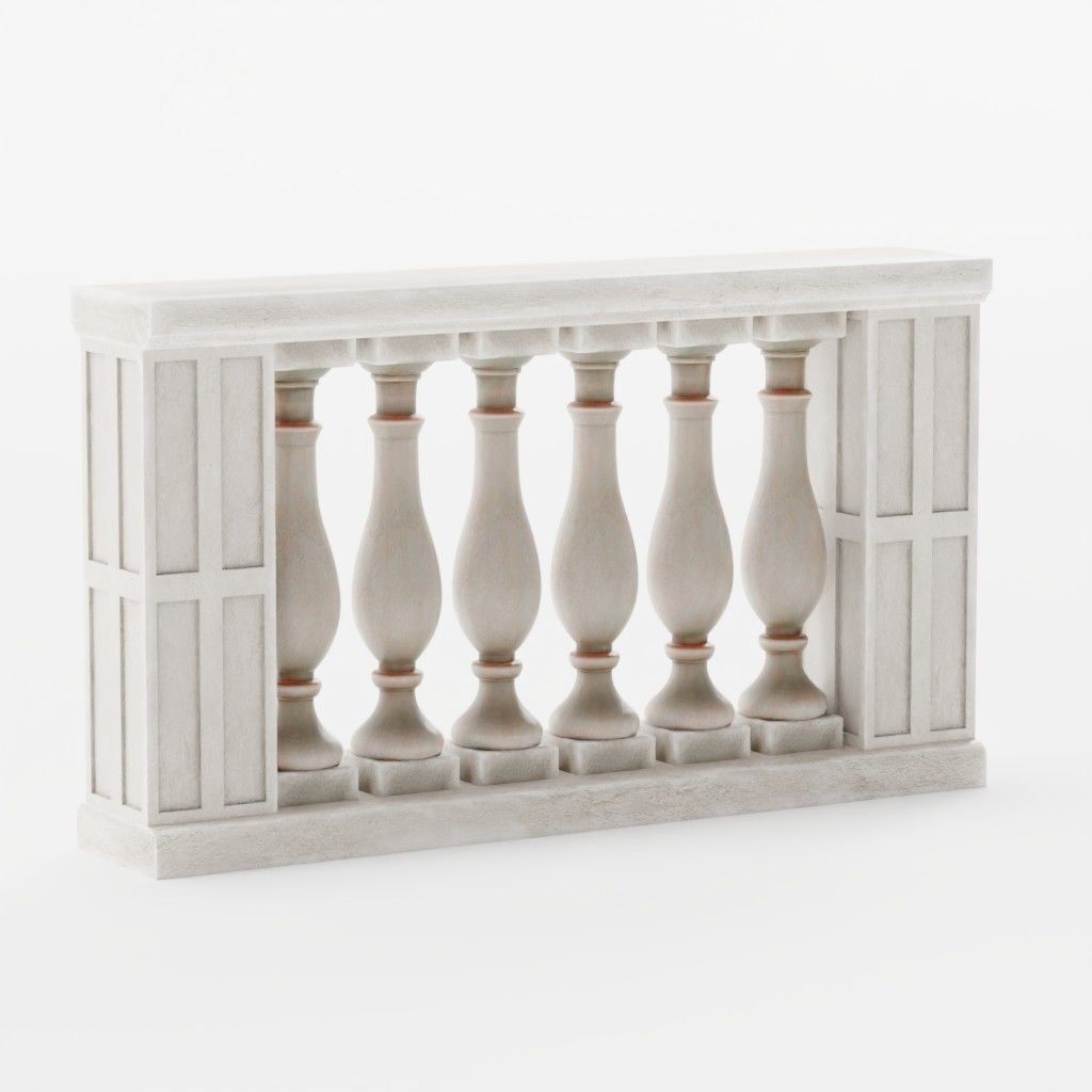 3D model Balustrade - 15 Balcony Stone Models - Greek - Roman VR / AR ...