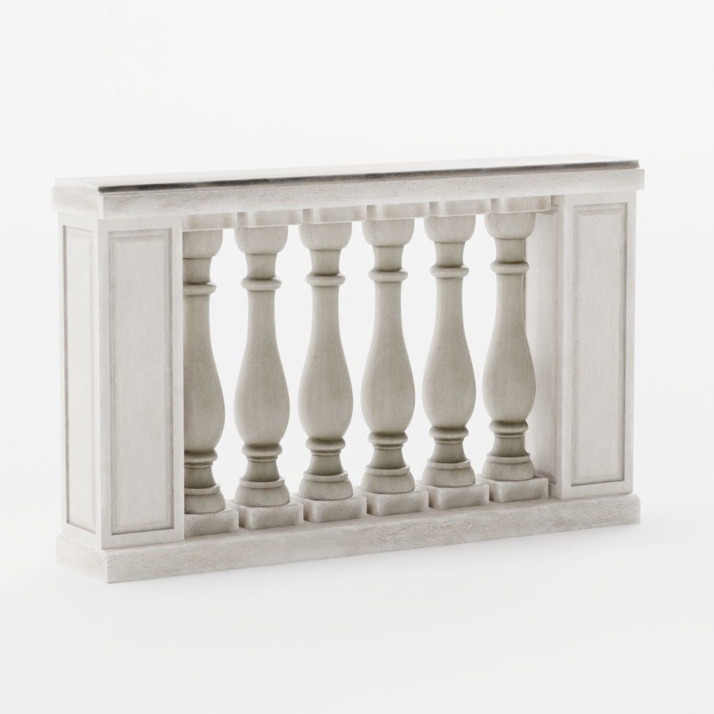 3D model Balustrade - 15 Balcony Stone Models - Greek - Roman VR / AR ...