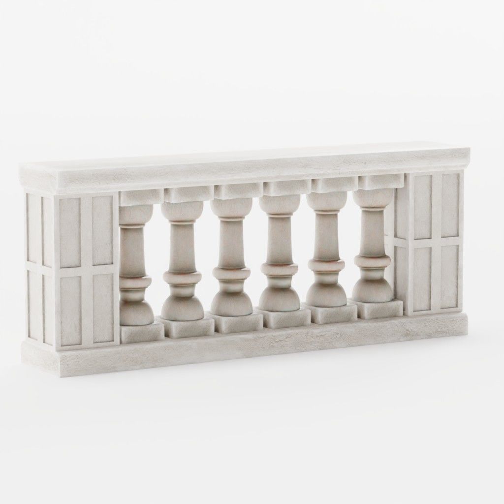 3D model Balustrade - 15 Balcony Stone Models - Greek - Roman VR / AR ...