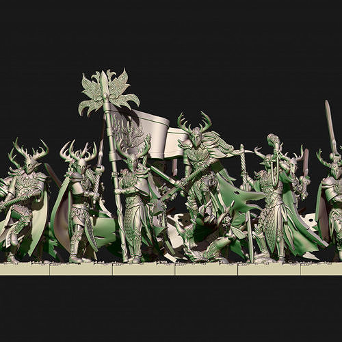 Wood elves Forest rangers 3D model 3D printable | CGTrader