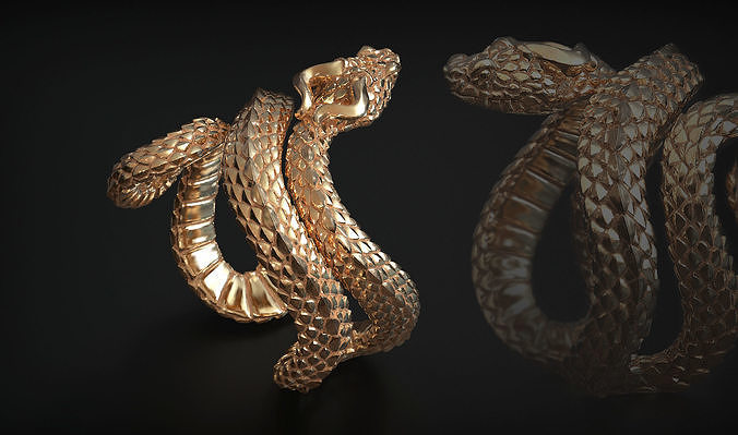 Viper Snake Ring 3D model 3D printable | CGTrader