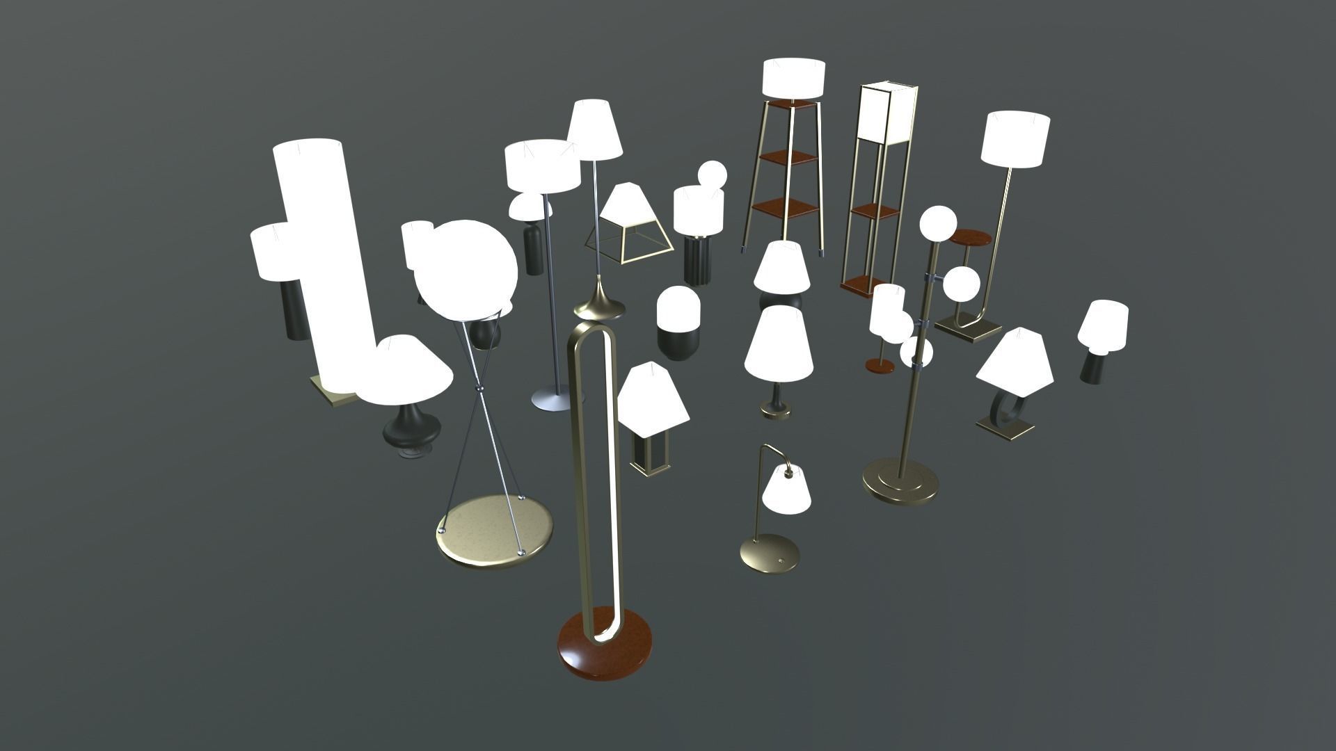 25 Unique Lamps Pack 3D model | CGTrader