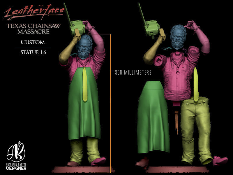 Leatherface statue 3D model 3D printable | CGTrader