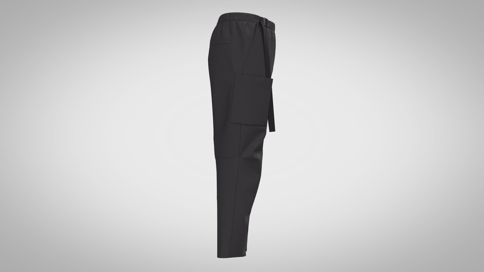 Dropped-Crotch Techwear Pants 3D model | CGTrader