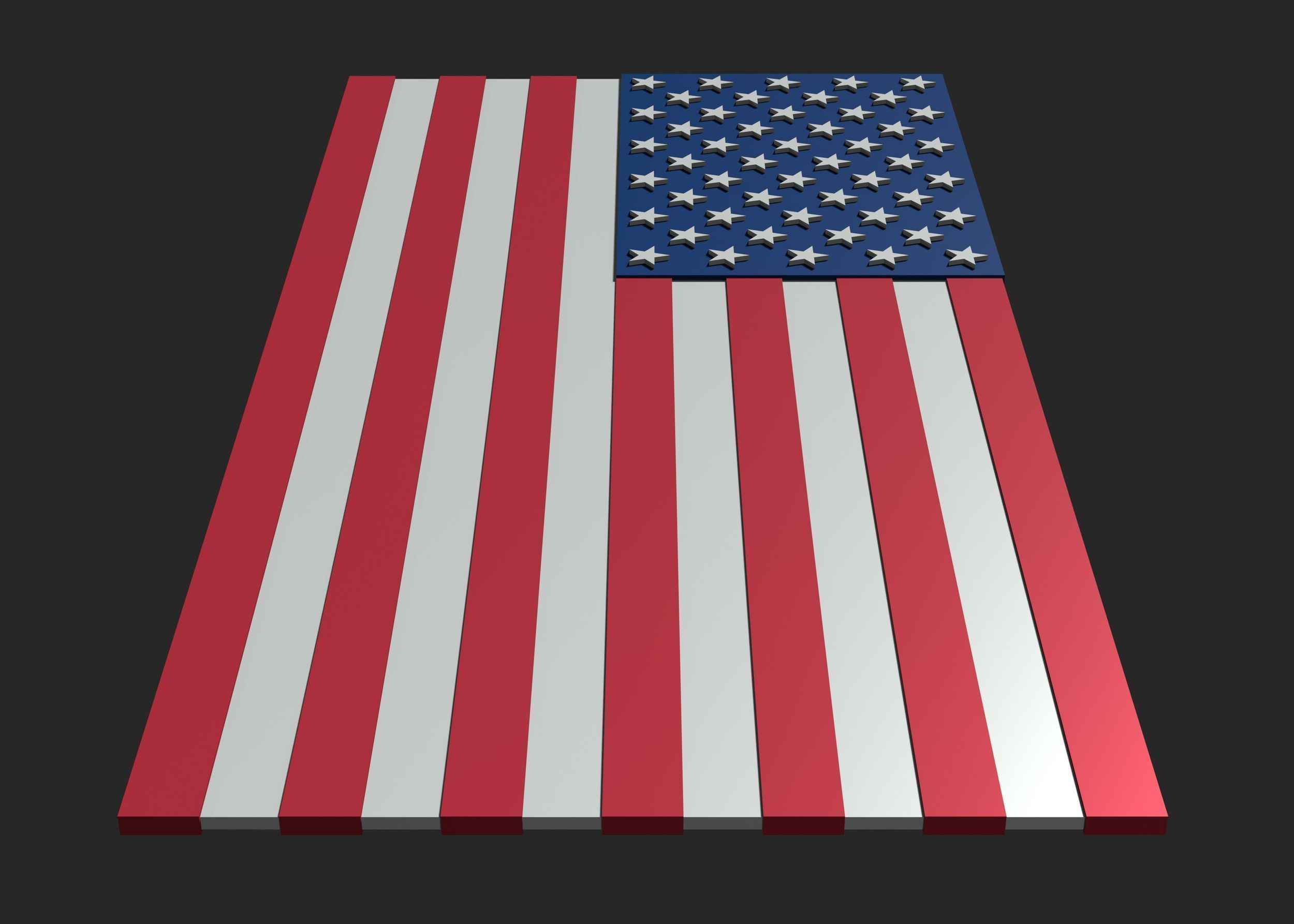 USA flag 3D model | CGTrader