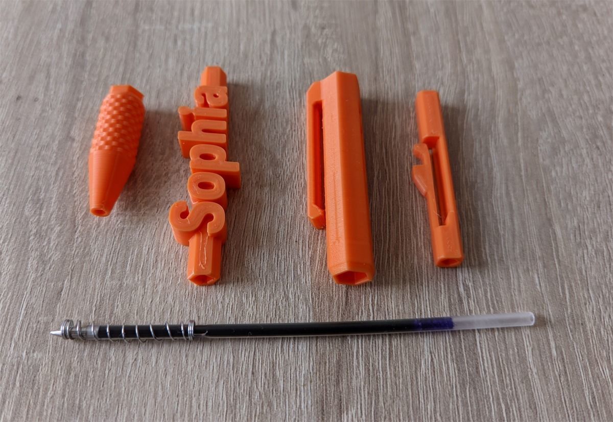 Printable Retractable Click Pen 3D model 3D printable | CGTrader