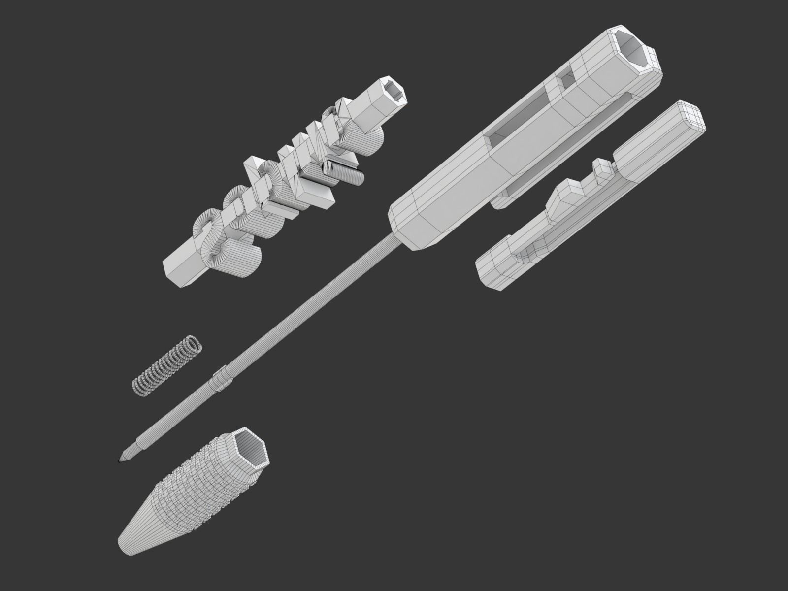Printable Retractable Click Pen 3D model 3D printable | CGTrader