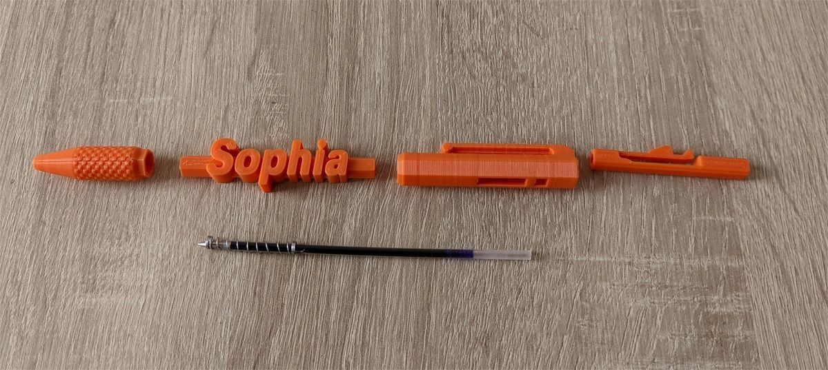 Printable Retractable Click Pen 3D model 3D printable | CGTrader