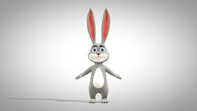 3D model Cartoon Rabbit VR / AR / low-poly | CGTrader