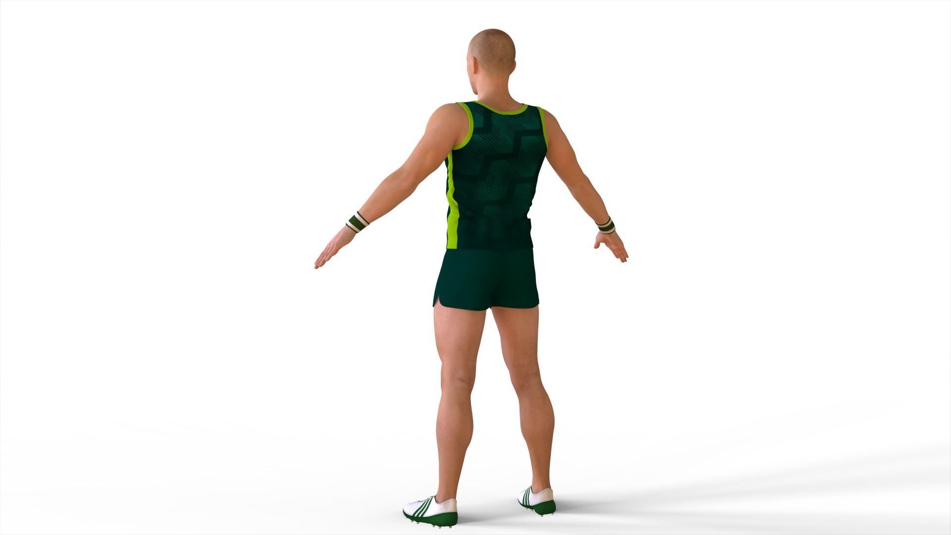 Athlete Action Set-02 3D model animated rigged | CGTrader
