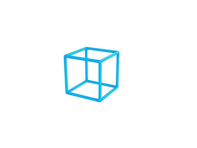 Cartoon Wire Cube 3D model | CGTrader