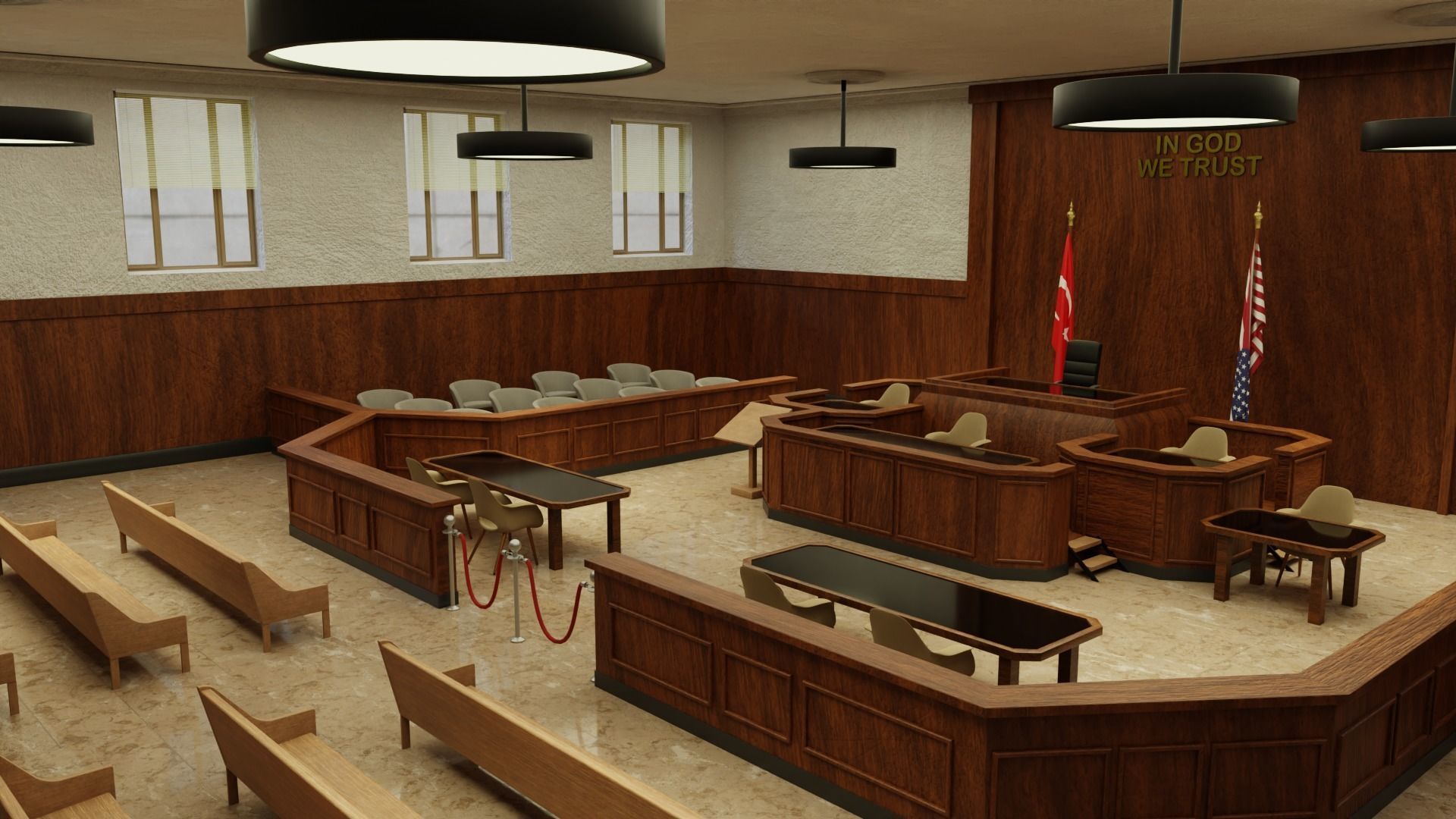 3D model Court Room VR / AR / low-poly | CGTrader