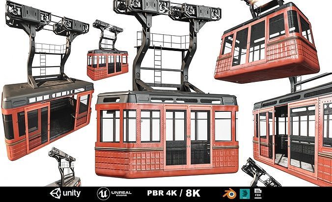 3D model Cable Car VR / AR / low-poly | CGTrader