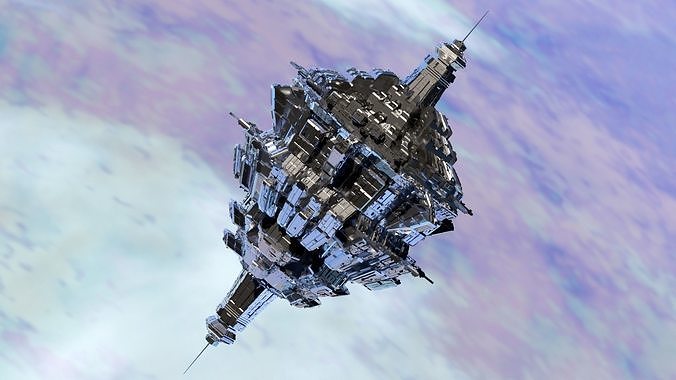 Sci-Fi Space Base Ship Station Center Alpha 3D model | CGTrader