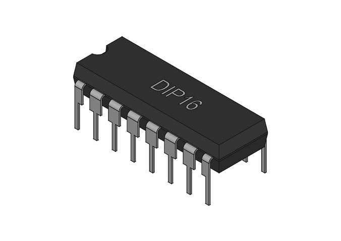 DIP16 IC case 3D model | CGTrader