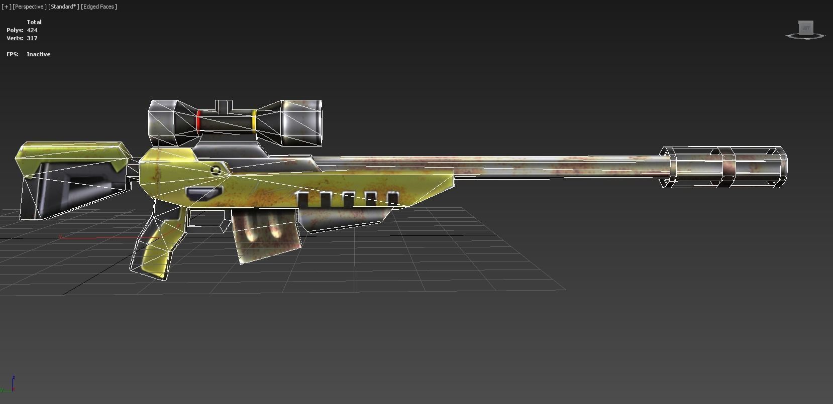 3D model LowPoly Cartoon Sci-Fi Sniper Rifle Future VR / AR / low-poly ...