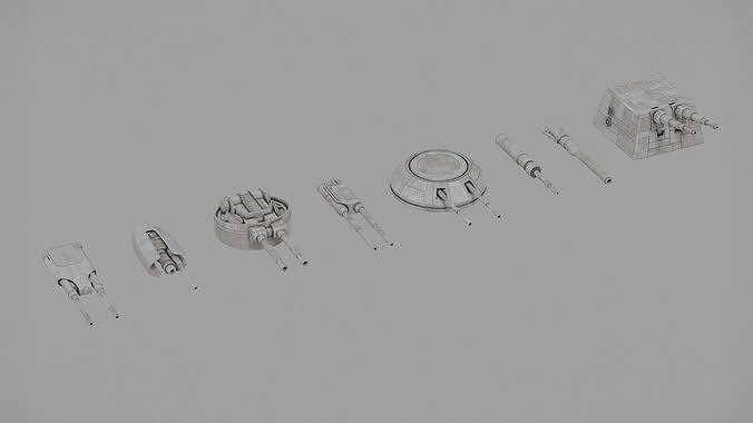 Sci-Fi Turrets and Guns Pack - Star Wars 3D model | CGTrader