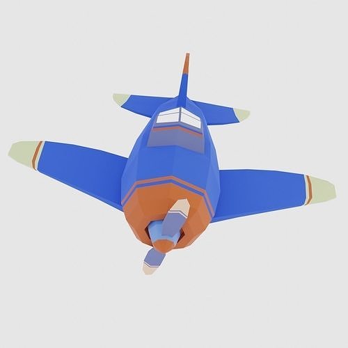 3D model Low poly Airplane VR / AR / low-poly | CGTrader