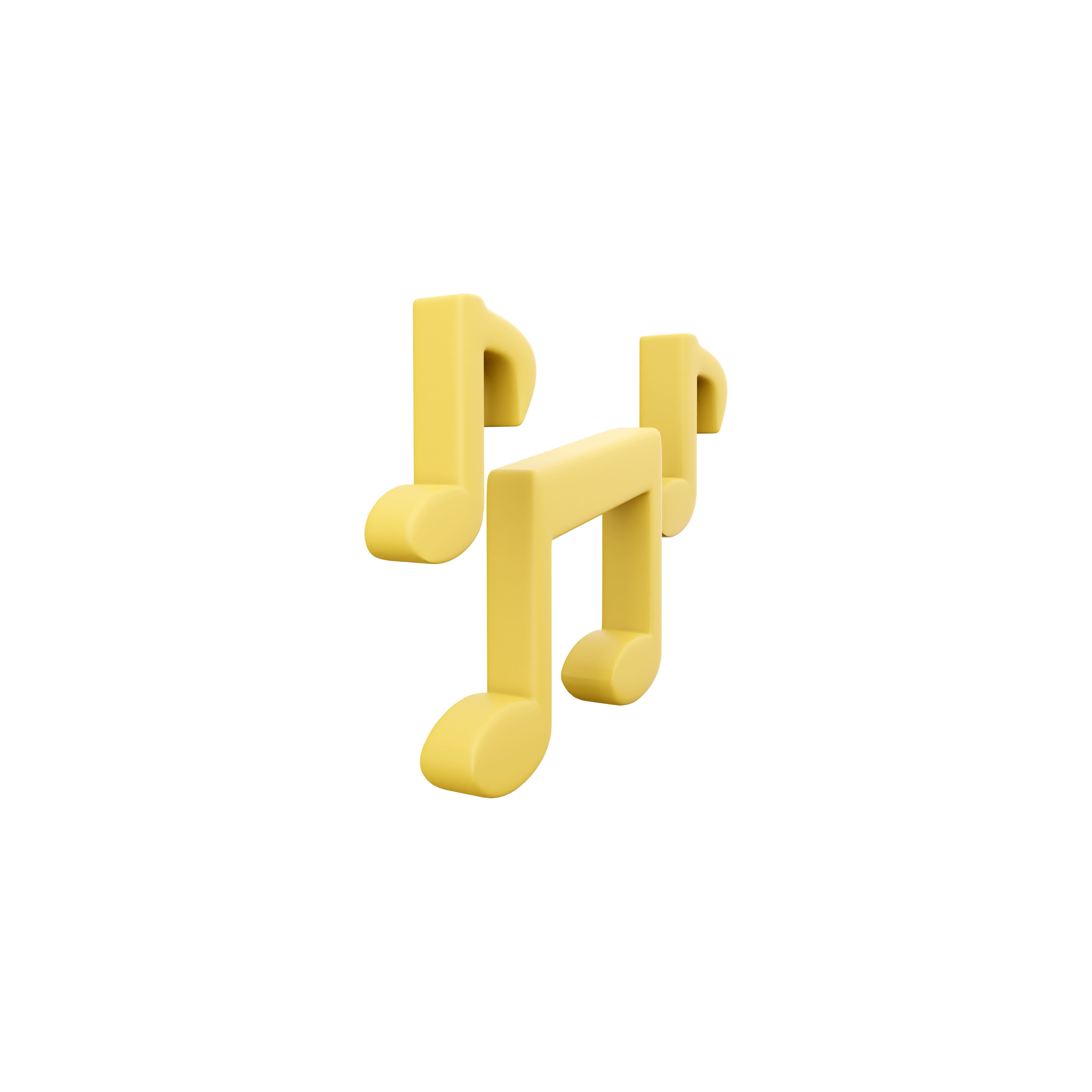 3d music notes cartoon 3D model | CGTrader