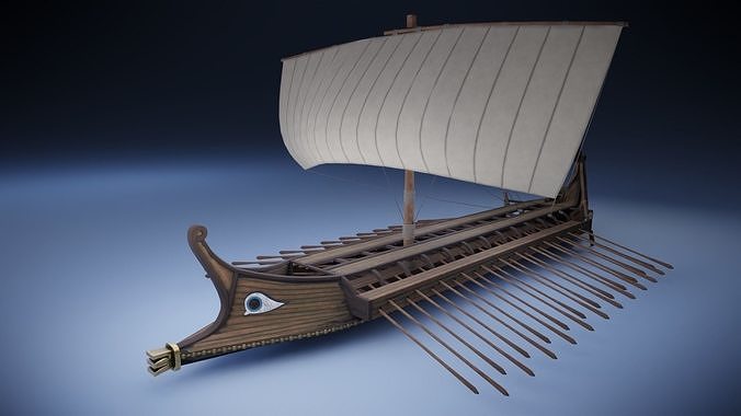 3D model Bireme viking ship VR / AR / low-poly | CGTrader