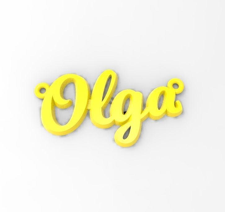 Olga name plate 3D model 3D printable | CGTrader