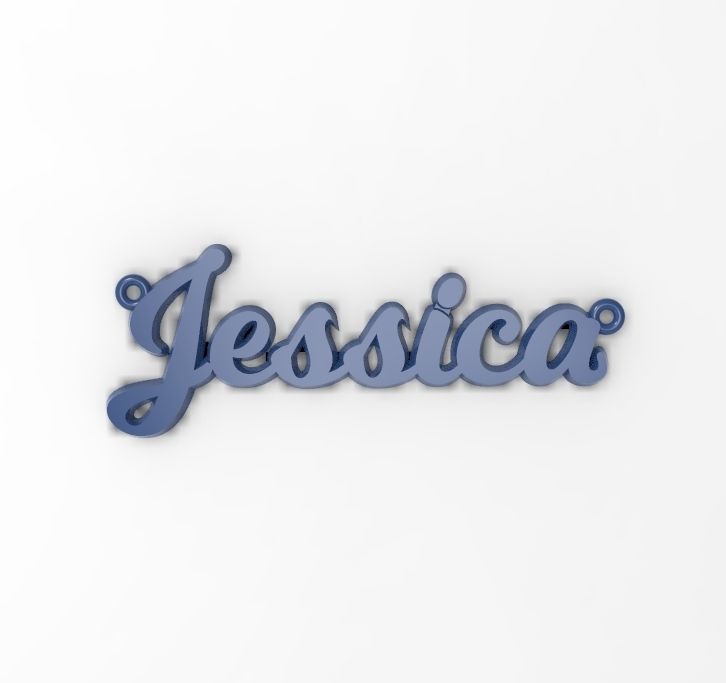 jessica name plate 3D model 3D printable | CGTrader