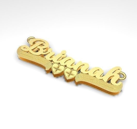 Brianah name plate 3D model 3D printable | CGTrader