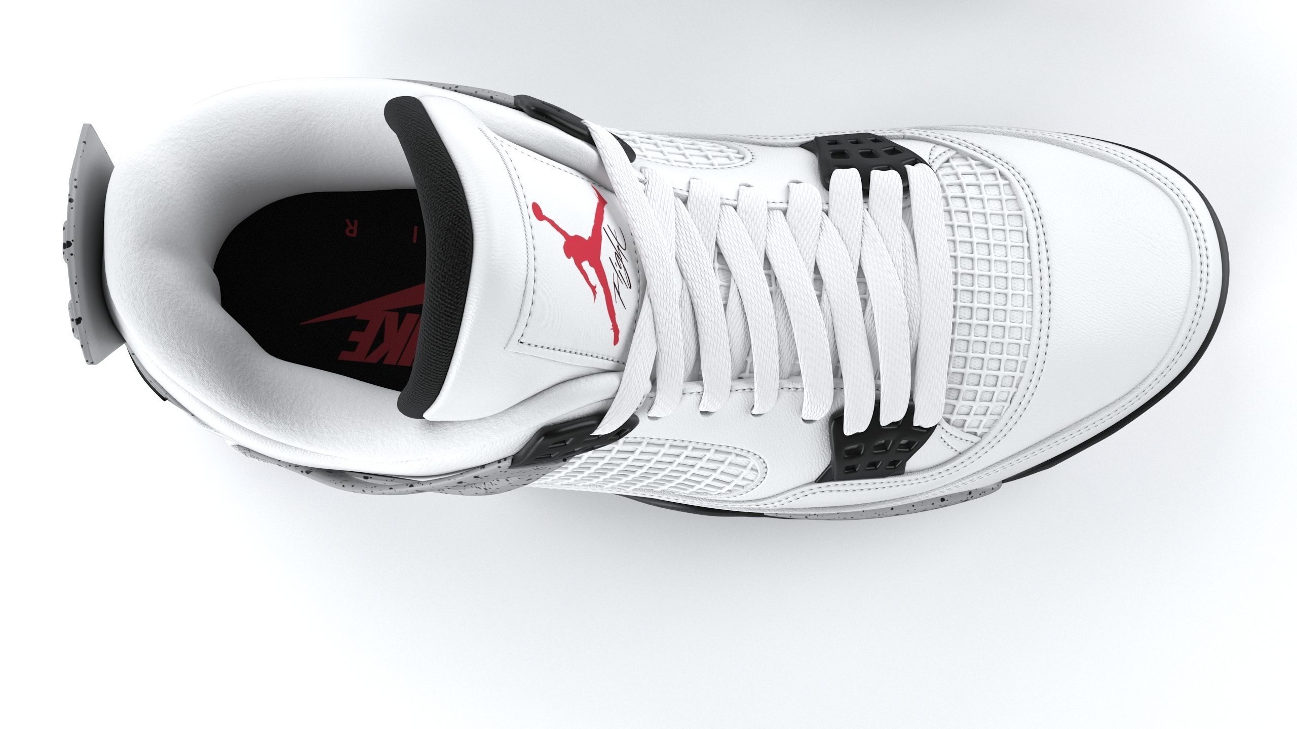 3D model Air Jordan 4 Retro Cement PBR VR / AR / low-poly | CGTrader