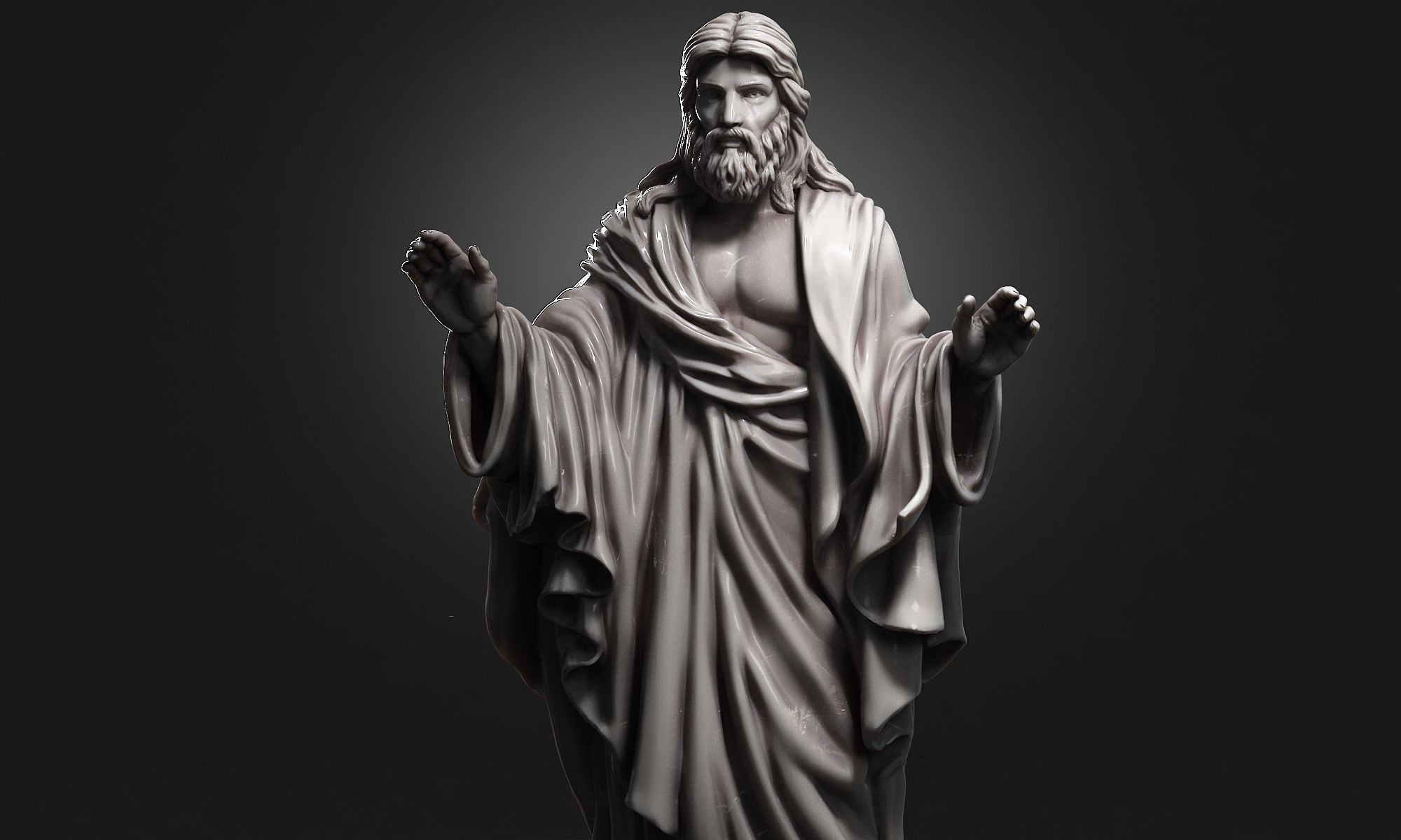Jesus Statue a01 3D model 3D printable | CGTrader