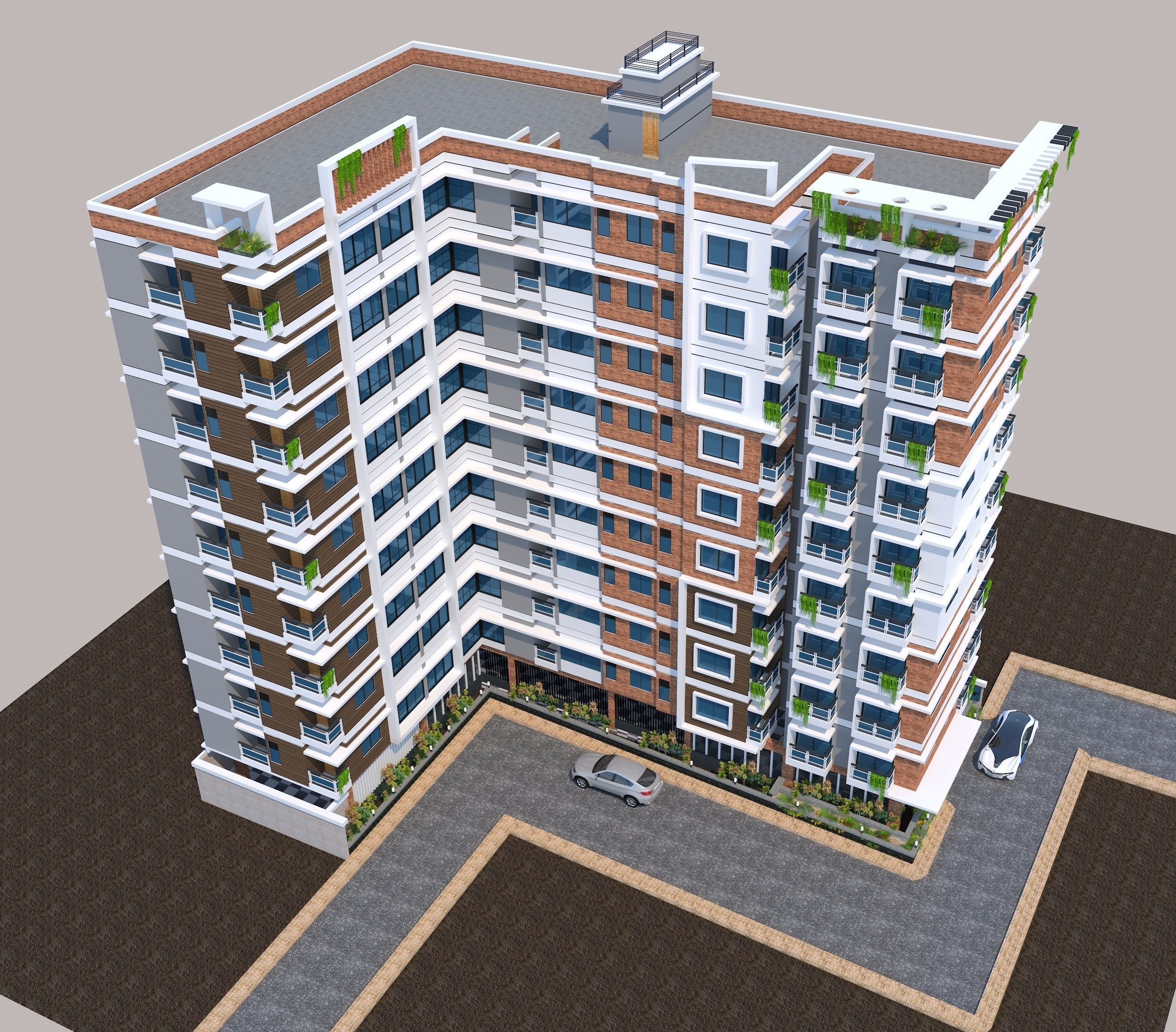 Modern Residential Apartment Building 3D Models 3D model | CGTrader