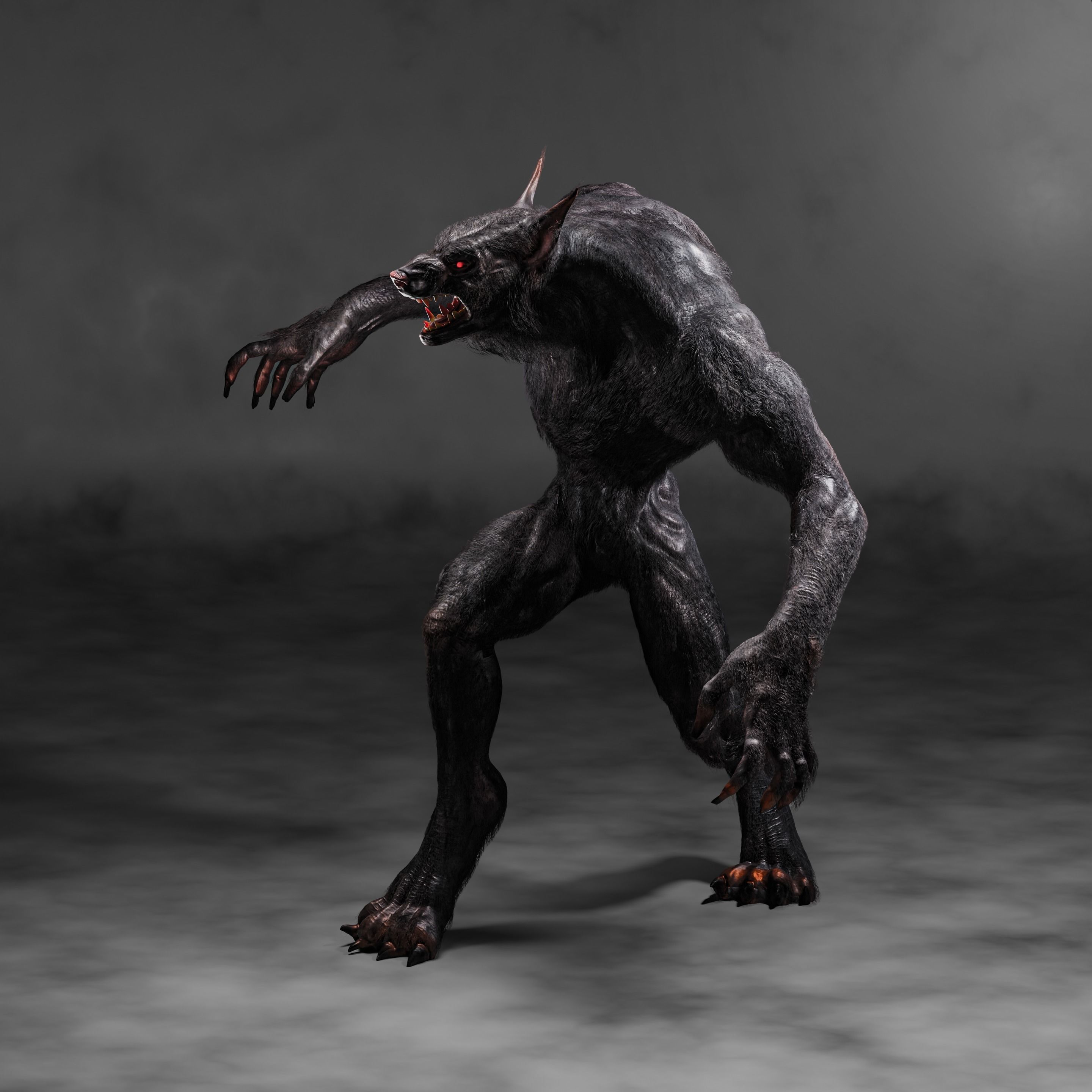 3D model Werewolf demon with claws VR / AR / low-poly | CGTrader