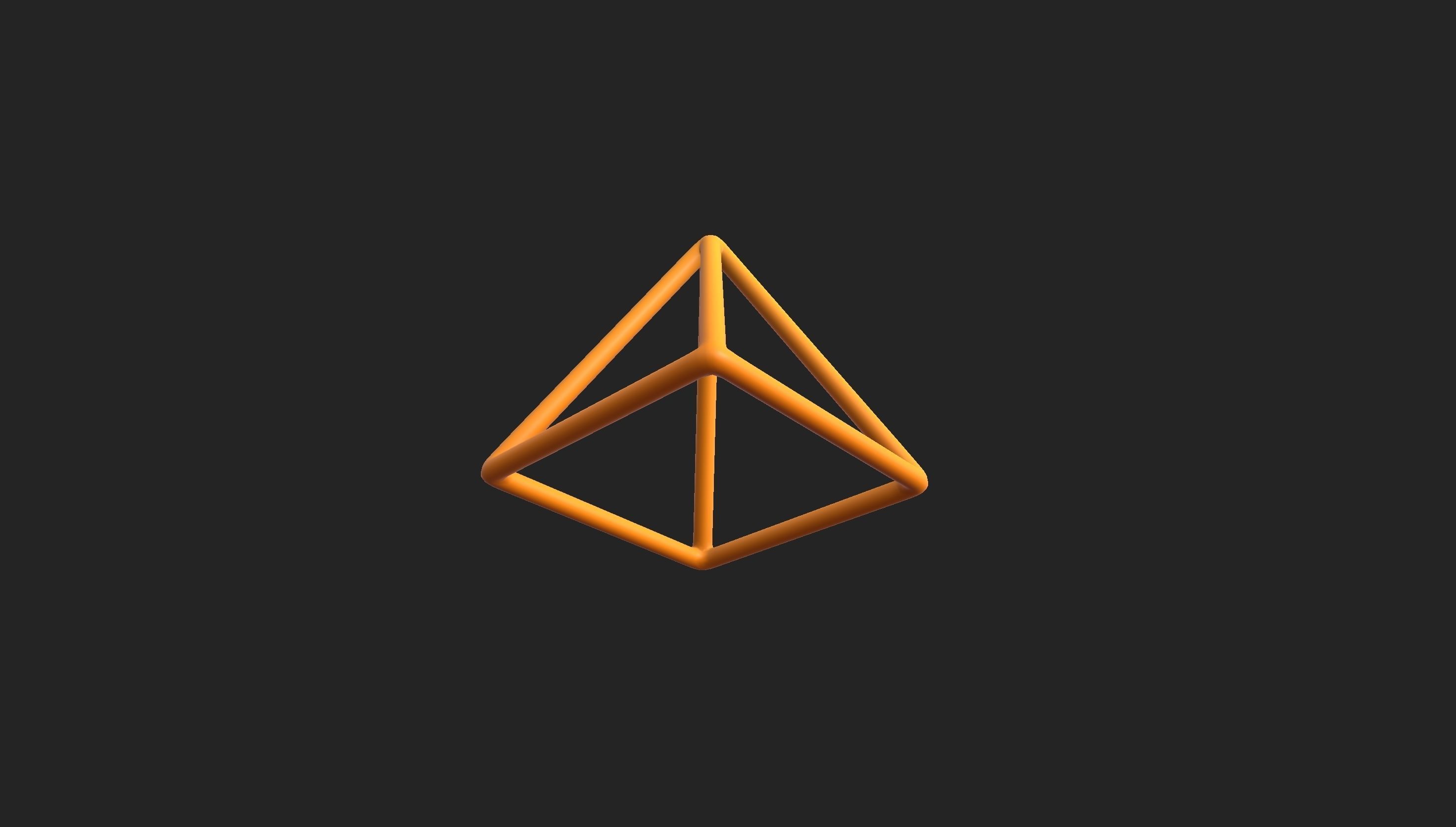 Cartoon Wire Pyramid 3D model | CGTrader