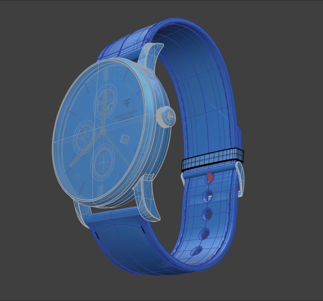 Watch Chronograph Design 3D model | CGTrader