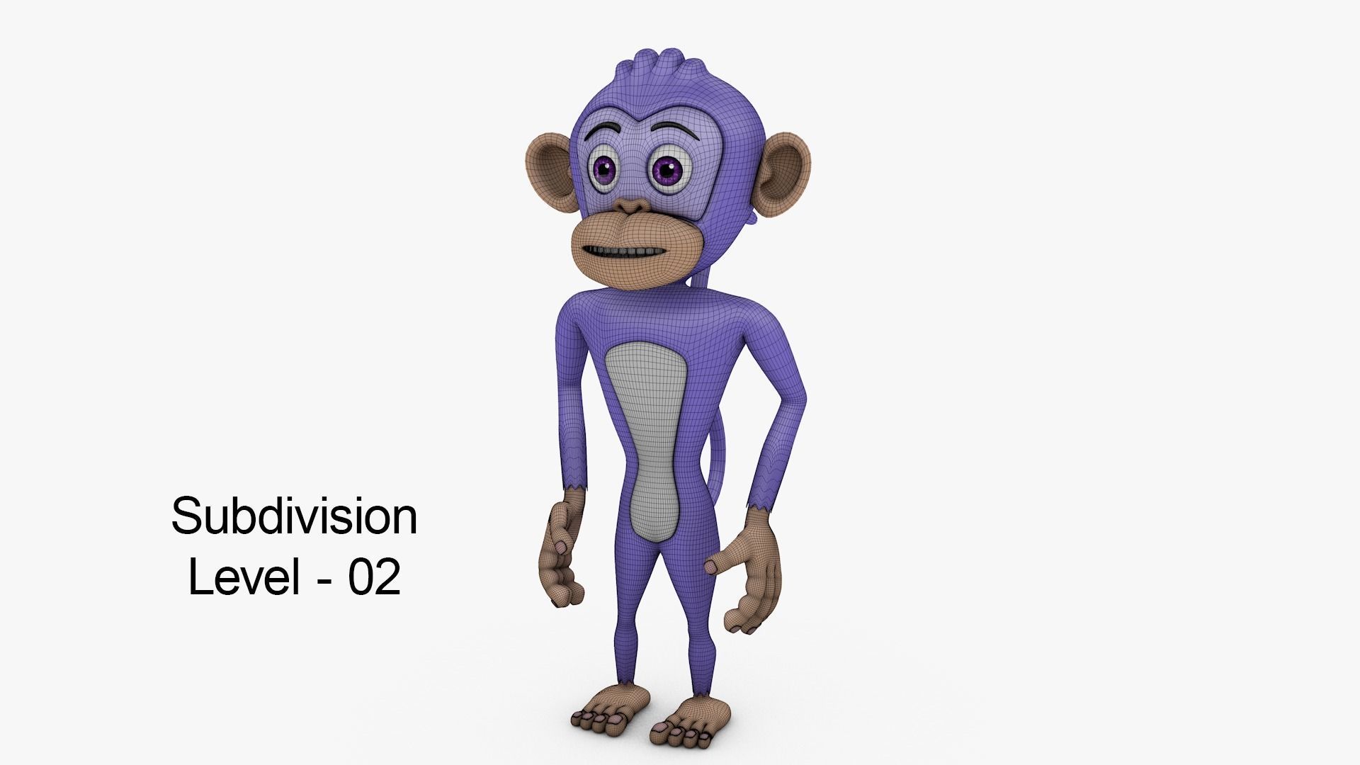 Monkey Cartoon Rig 3D 3D model rigged | CGTrader