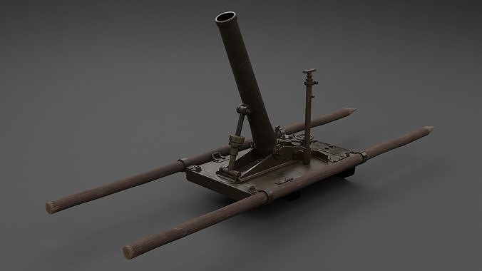 3D model Type 11 70mm Infantry Mortar VR / AR / low-poly | CGTrader
