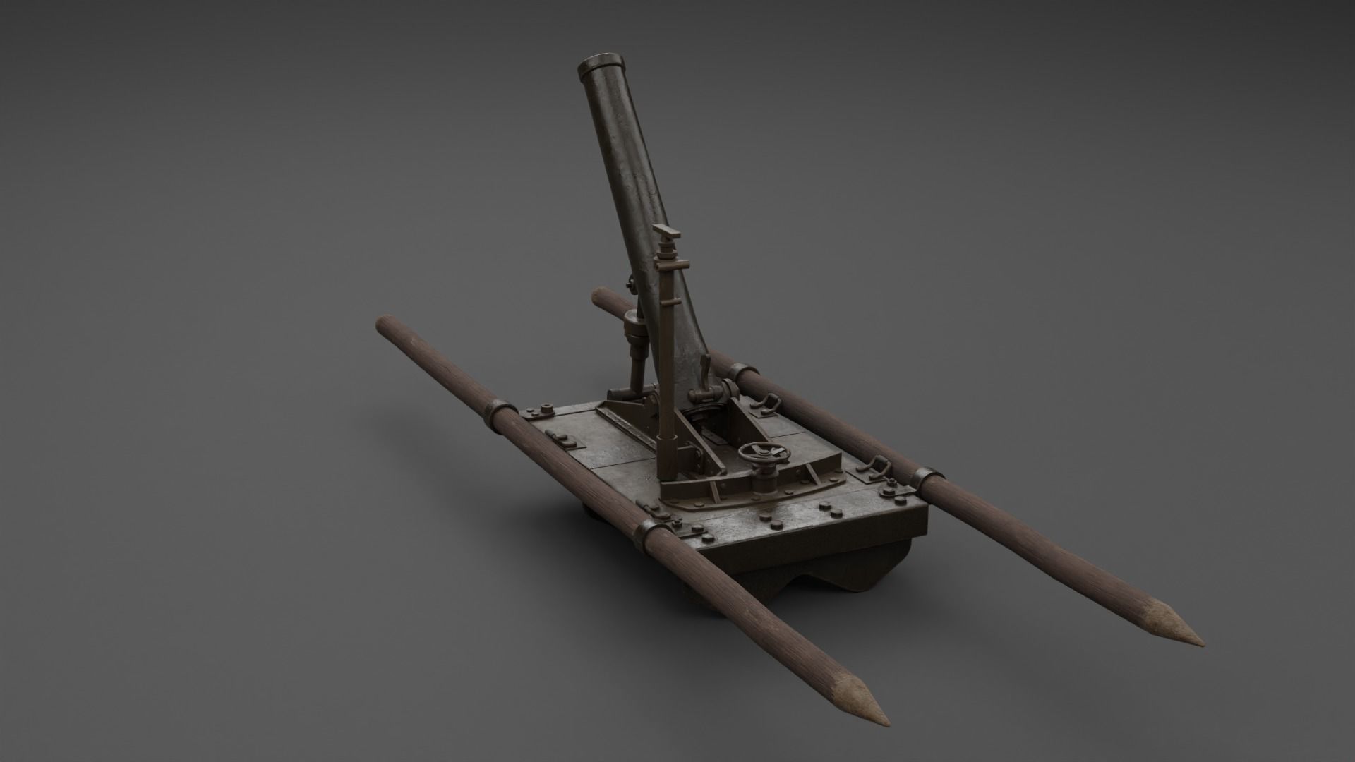 3D model Type 11 70mm Infantry Mortar VR / AR / low-poly | CGTrader