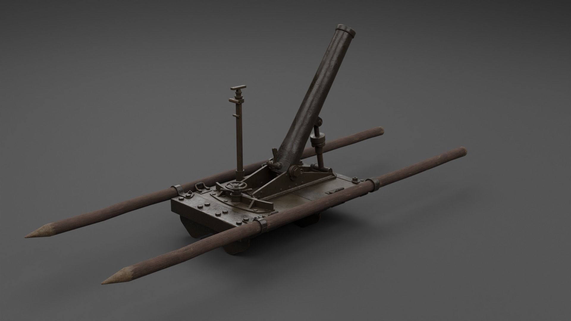 3D model Type 11 70mm Infantry Mortar VR / AR / low-poly | CGTrader