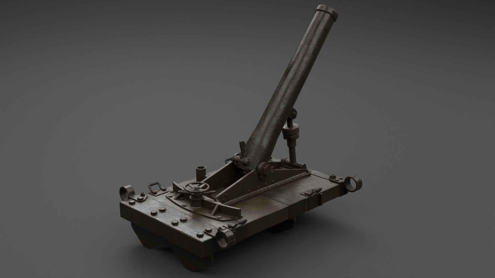 3D model Type 11 70mm Infantry Mortar VR / AR / low-poly | CGTrader