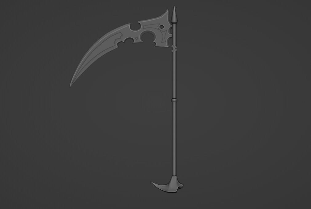 3D model Demon Spade Scythe VR / AR / low-poly | CGTrader