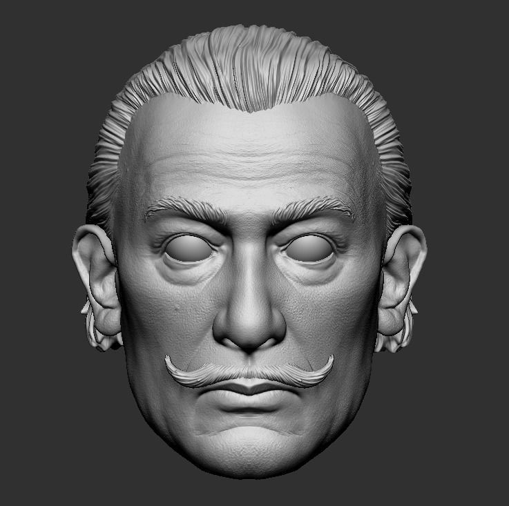 Salvador dali head 3D model 3D printable | CGTrader