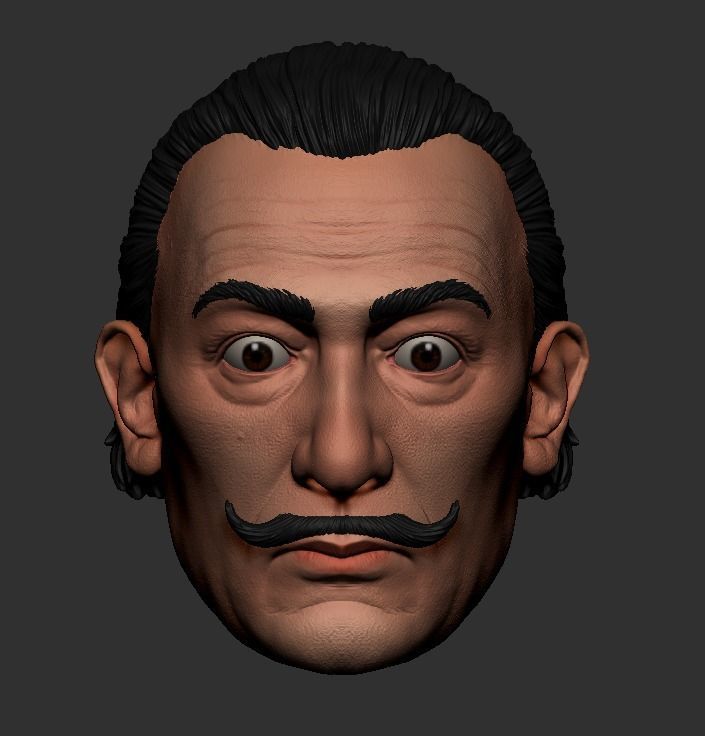 Salvador dali head 3D model 3D printable | CGTrader