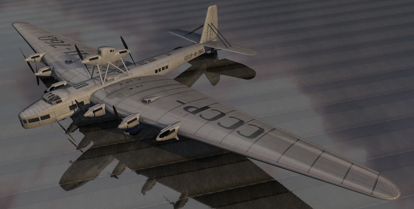 Tupolev ANT-20 Maxim Gorky 3D model | CGTrader