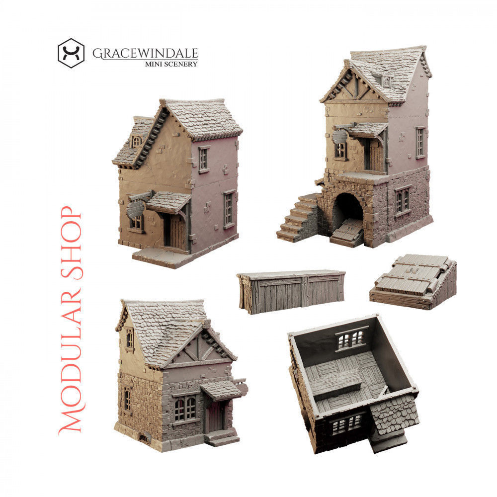 Modular Shop 3D model 3D printable | CGTrader