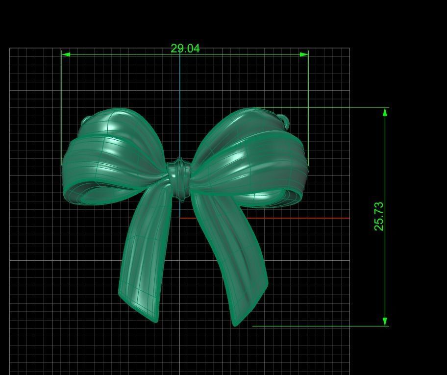 Pendant bow tie knot 3D model 3D printable | CGTrader