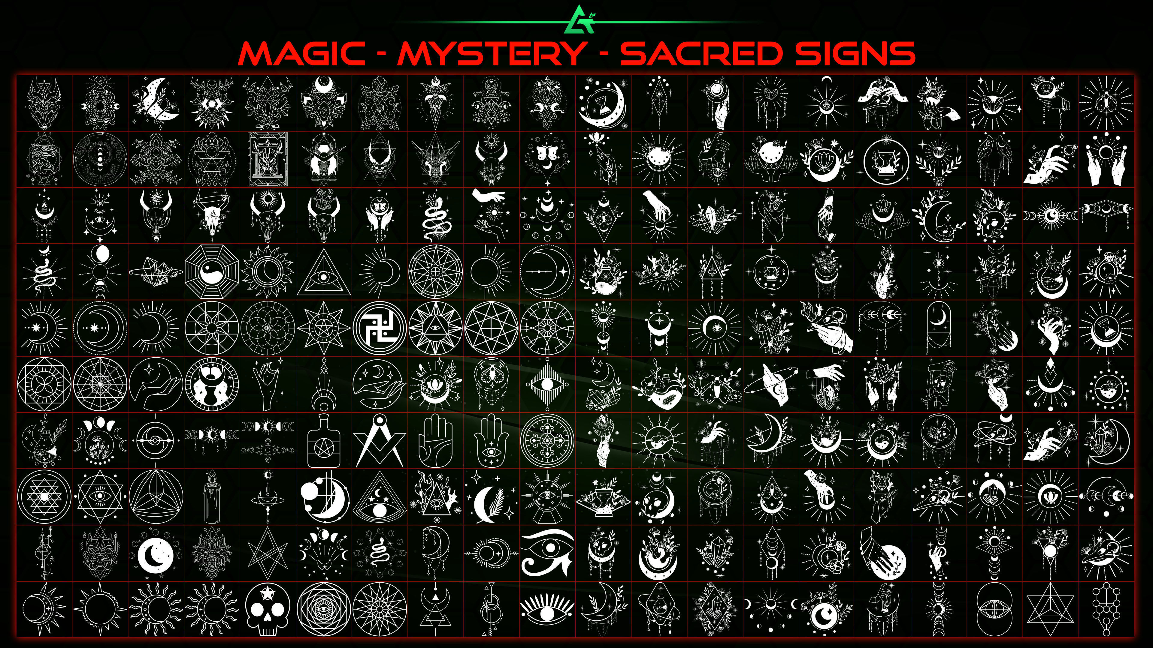 2555 Hand Painted Alpha Magic Signs and Elements -Vol 8 Texture | CGTrader