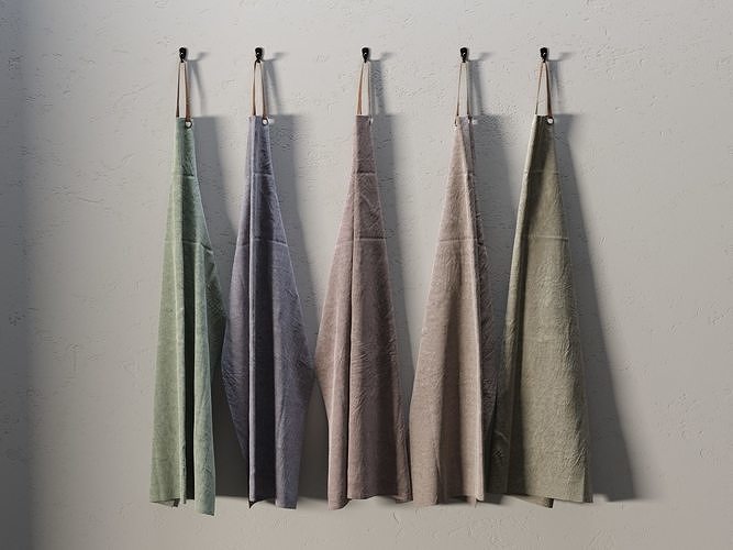 Hanging Aprons 3D model | CGTrader