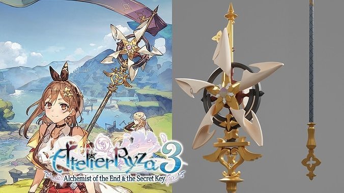 Atelier Ryza 3 - Ryza Staff 3D model 3D printable | CGTrader
