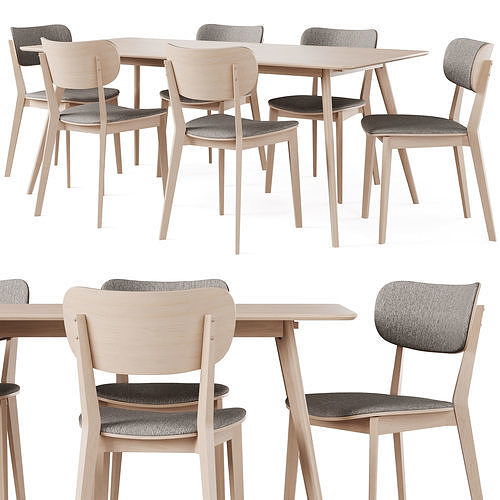 Dining Set 4 by Rowico Home 3D model | CGTrader