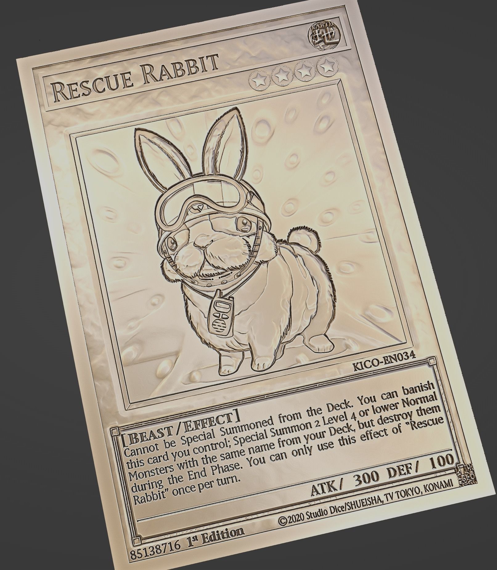 rescue rabbit - yugioh free 3D model 3D printable | CGTrader